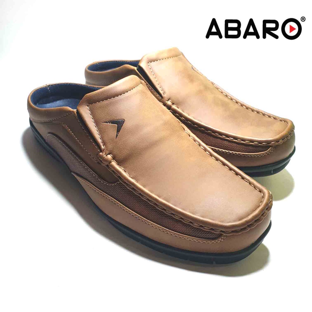 💯ORIGINAL ABARO Men's Loafer Half Cut Casual Driving Slip On/kasut ...