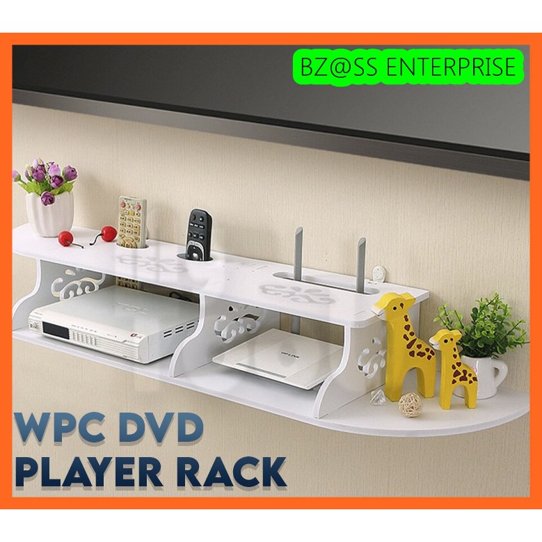 Rak WPC Gaya Eropah DVD Player Rack TV Rack Wall Mount 2 Tier Shelf ...