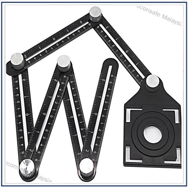 econsafe Malaysia Multi Angle Aluminium Alloy Measuring Ruler Six ...