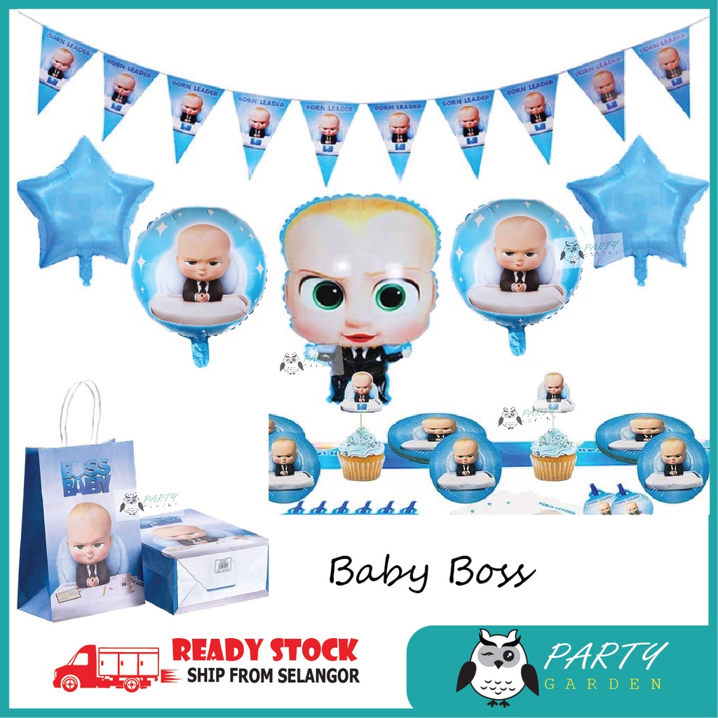 Baby Boss Theme Balloon / Paper Bag / Banner / Flag / Plate Boss Baby ...