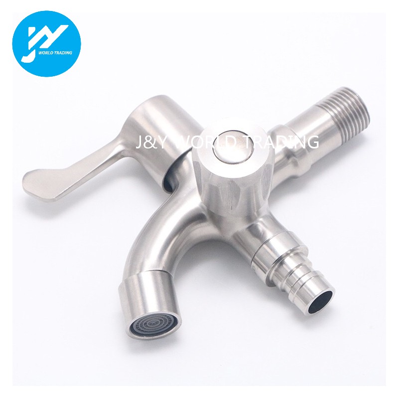 Kitchen & Bathroom 304 Stainless Steel Faucet Wall Two Way head washing ...