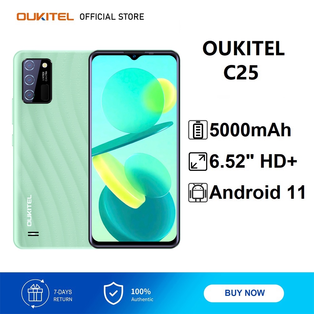 OUKITEL C25 Smartphone (6.517" HD+/5000mAh/Android 11/4GB+32GB/13M ...