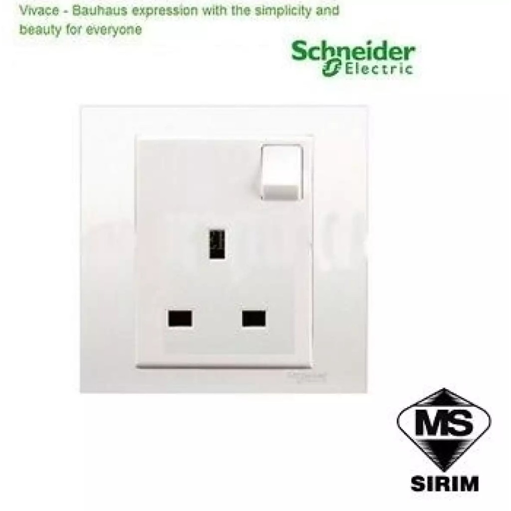 Schneider Vivace 13a Switch Socket Outlet / Vivace Switch Socket # ...