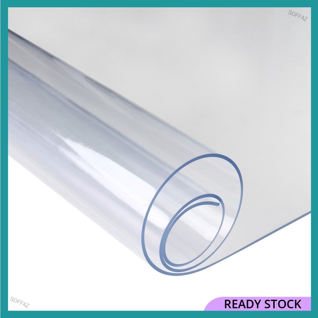 PVC Waterproof Soft Glass Transparent Table Cover for Home Kitchen ...