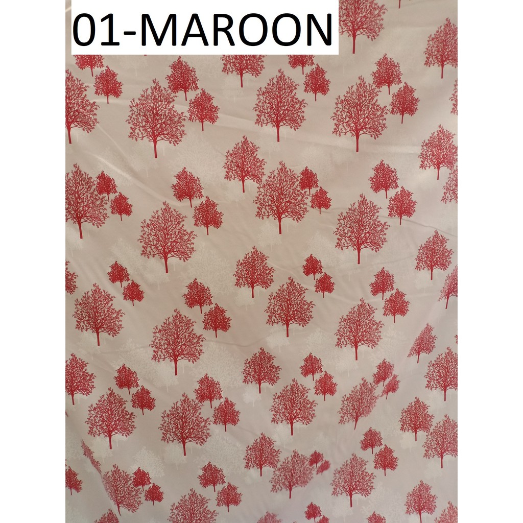 OFFER KAIN LANGSIR POLYESTER CORAK POKOK RANTING | Shopee Malaysia