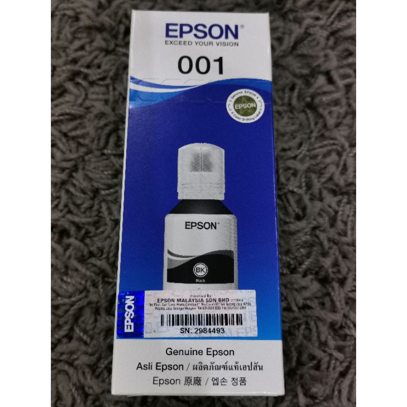 [ORIGINAL] Epson 001 Black Cyan Magenta Yellow ink L4150 L4160 L4260 ...