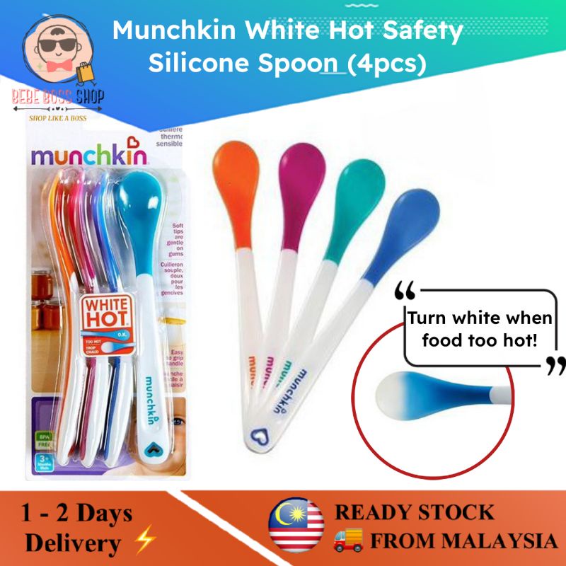 [Must Have Item👶] Munchkin White Hot Safety Spoon - (3m+) Baby Spoon ...