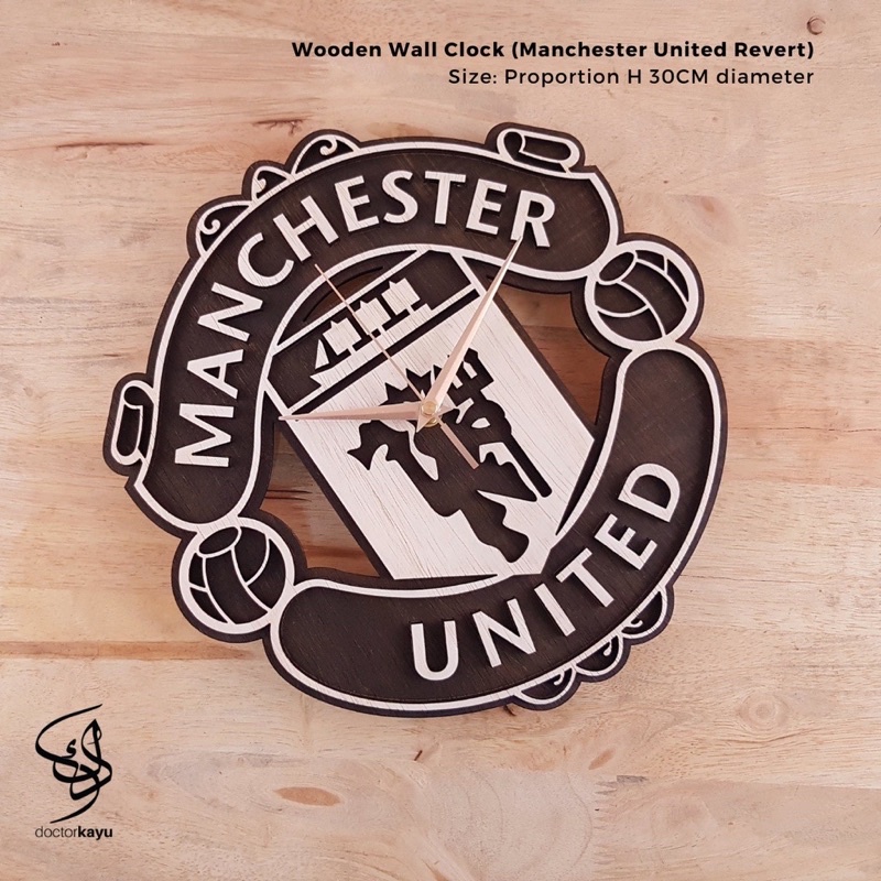 Manchester United Wall Clock Craft EPL Version / Jam Dinding Manchester ...