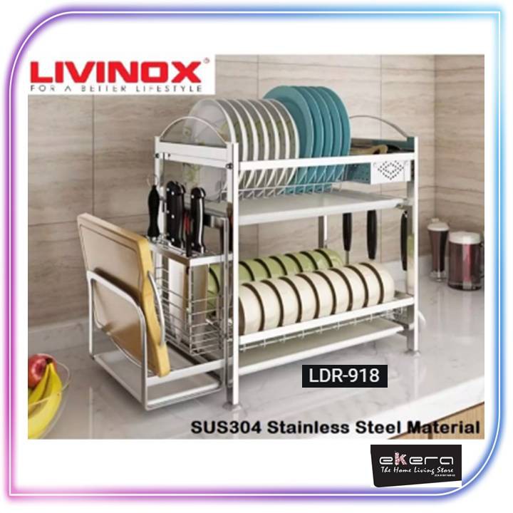 Livinox SUS 304 Stainless Steel Dish RacK LDR-918 | Shopee Malaysia Livinox SUS 304 Stainless Steel Dish RacK LDR-918 | Shopee Malaysia