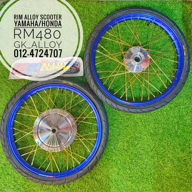 RIM ALLOY SCOOTER SIAP TAYAR PNP MOTOR EGO , EGO S, SOLARIZ, AVANTAZ ...