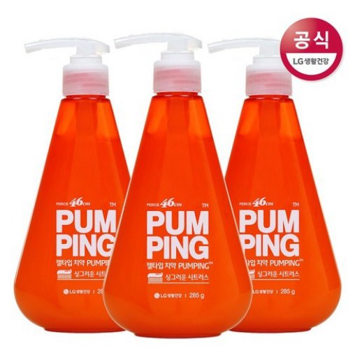 LG Korea Perio Pumping Toothpaste Brightening Care 285g x 3 | Shopee ...