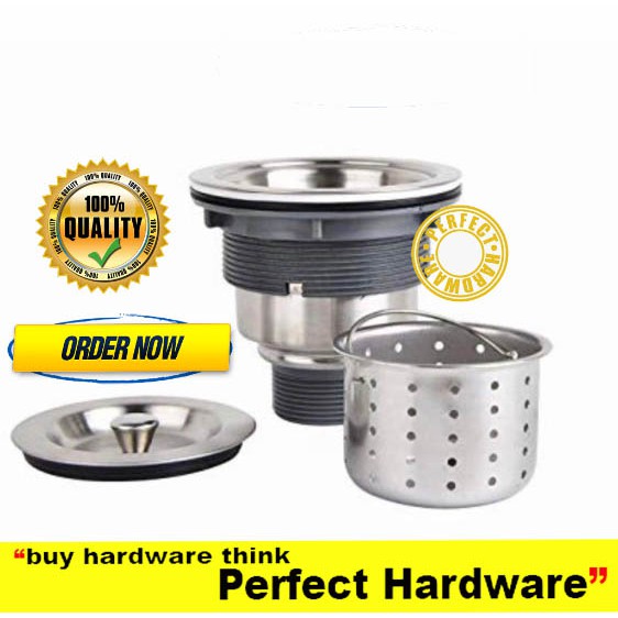 2/12'' STAINLESS STEEL BIG WASTE (KITCHEN SINK DRAIN DEEP WATE BASKET ...