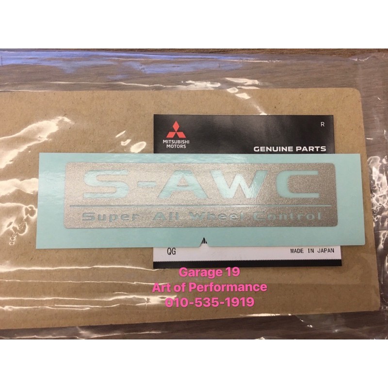 (Made In Japan) Original Mitsubishi Evolution Sticker S-AWC (Super All ...