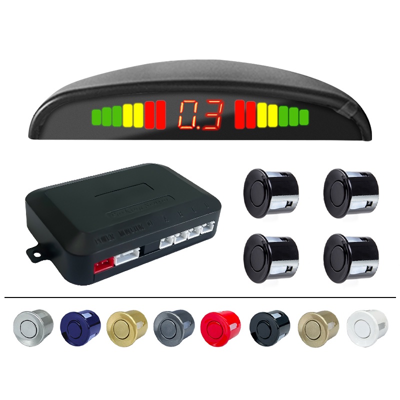 Car Parking Sensor Kit LED Didsplay 4 Sensors 22mm Reverse Radar ...