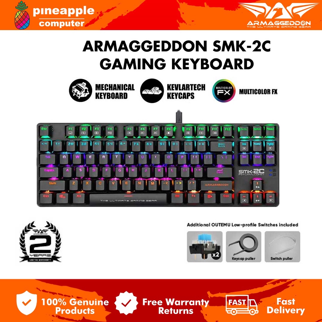 Armaggeddon SMK-2C Psychfalconet Blue Switch Mechanical Keyboard - 87 ...