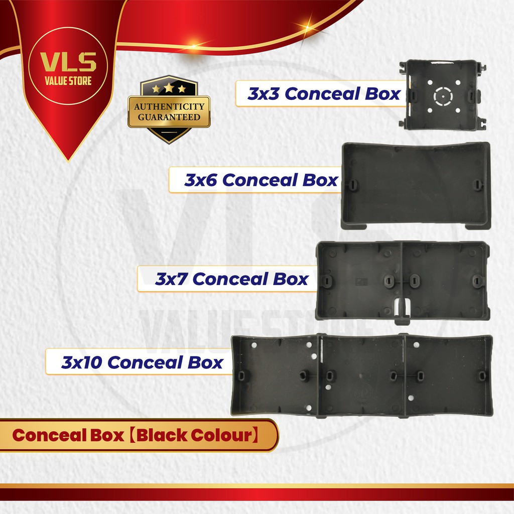 Conceal Black Box / Joint (3x3 3x7 3x9) | Shopee Malaysia