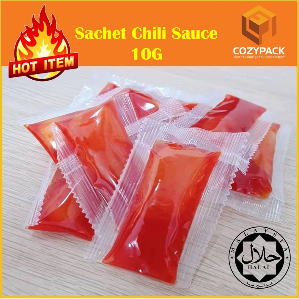 🔥Ready Stock🔥[100PKTS]Chilli Sauce Sachets/ Sos Cili Packet Kecil 10G ...