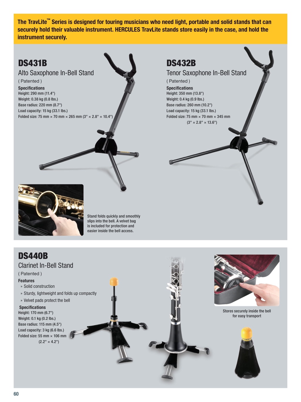 Hercules DS440B Travlite Clarinet Stand | Shopee Malaysia