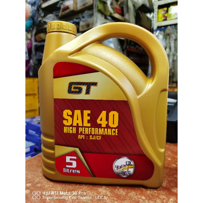 GT ENGINE OIL SAE40 SJ/CF 5L | Shopee Malaysia