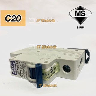 MAXGUARD Fius MCB Fuse 6A / 20A / 32A 1 POLE 1P ( C6 / C20 / C32) SIRIM ...