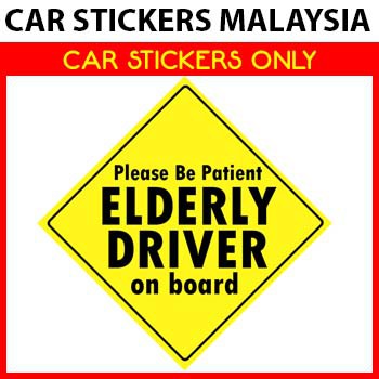 Car Sticker / Bumper Sticker / Motor Sticker - Elderly Driver MISC ...