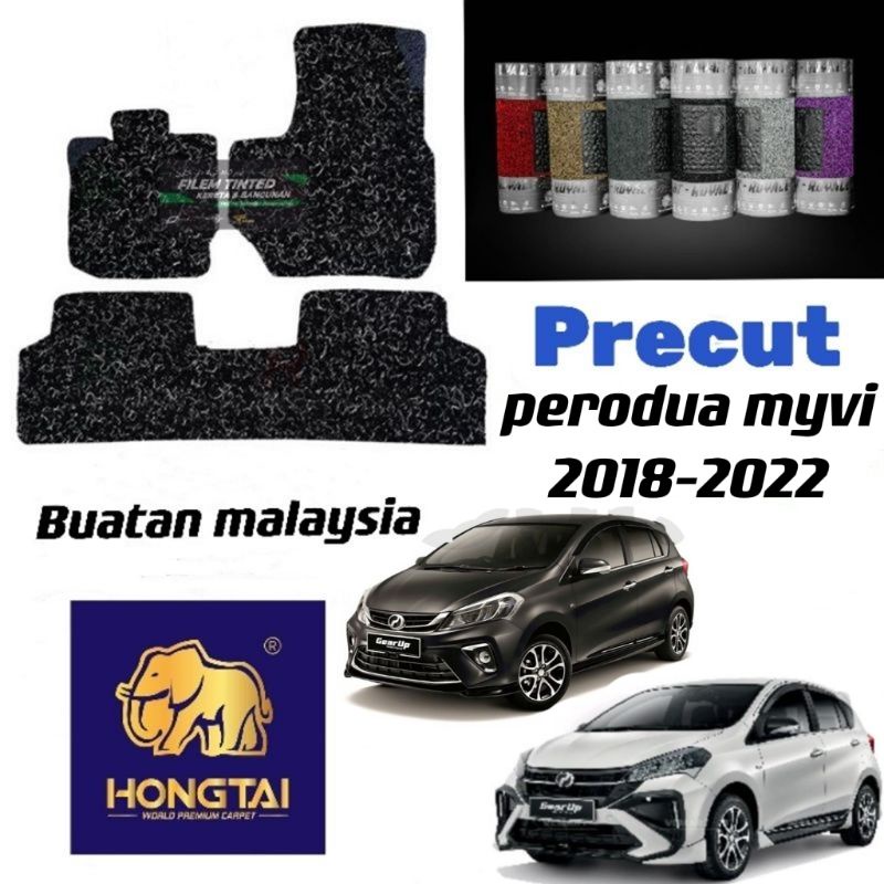 【SIAP POTONG】CAR COIL MAT PERODUA MYVI 2018-2022 KARPET KERETA 16mm ...