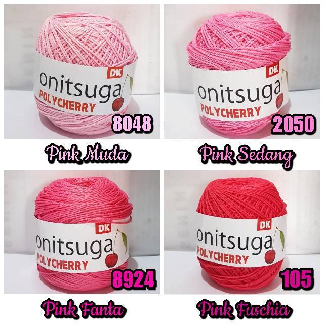 Onitsuga Polycherry Knitting Yarn (Pink Variation) | Shopee Malaysia