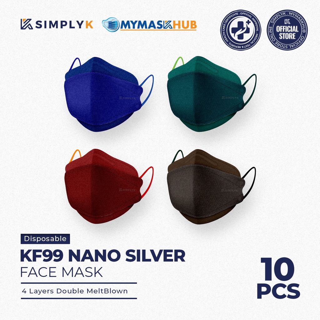 Simply K 4 Ply K20 KF99 Nano Silver Surgical Face Masks (10 Pcs ...
