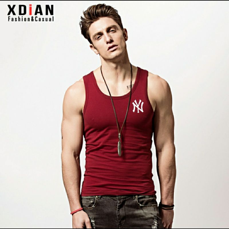 Adult Men's Singlet YN Men's Singlet Cotton Combed Men's Singlet Shirt ...