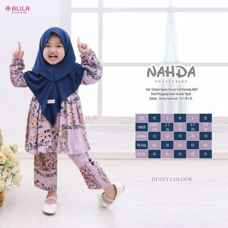 Nahda ONE SET KIDS ORI Labeled ALILA | Shopee Malaysia