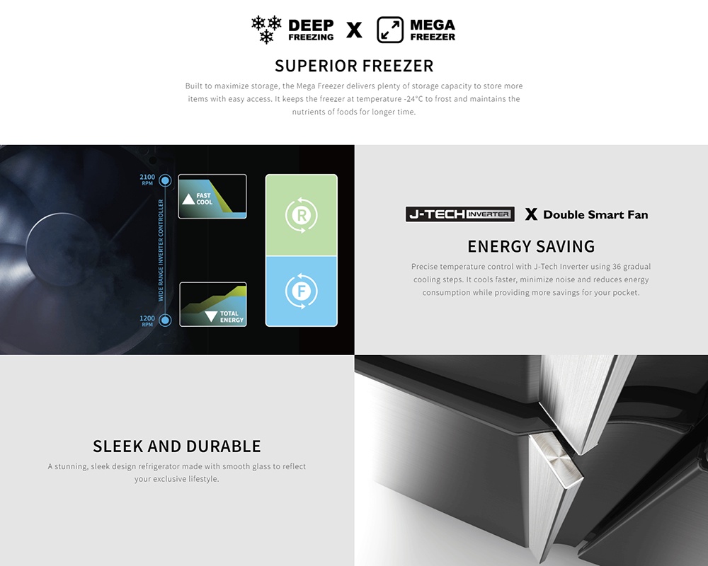 Sharp SJF821VMSS 700L Avance Series Multi Door Refrigerator | Shopee ...