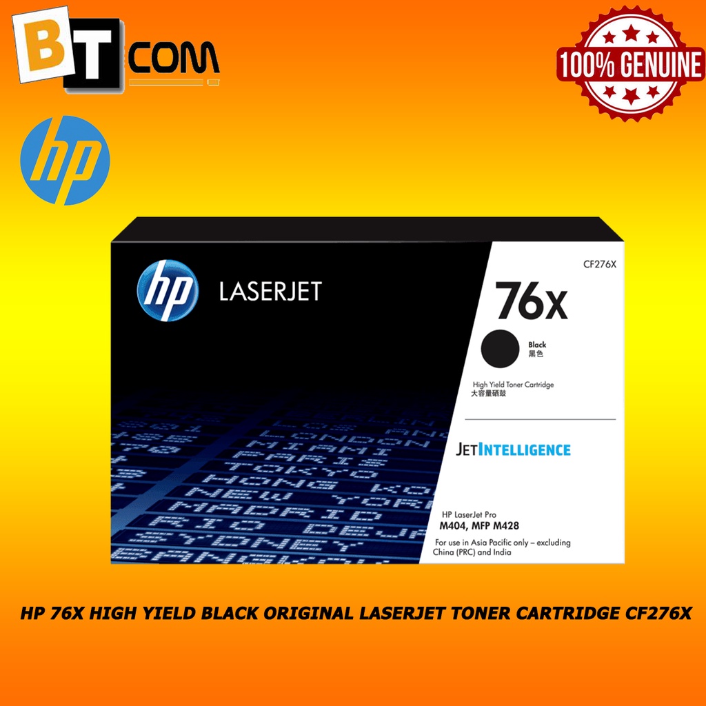 HP 76X High Yield Black Original LaserJet Toner Cartridge CF276X ...