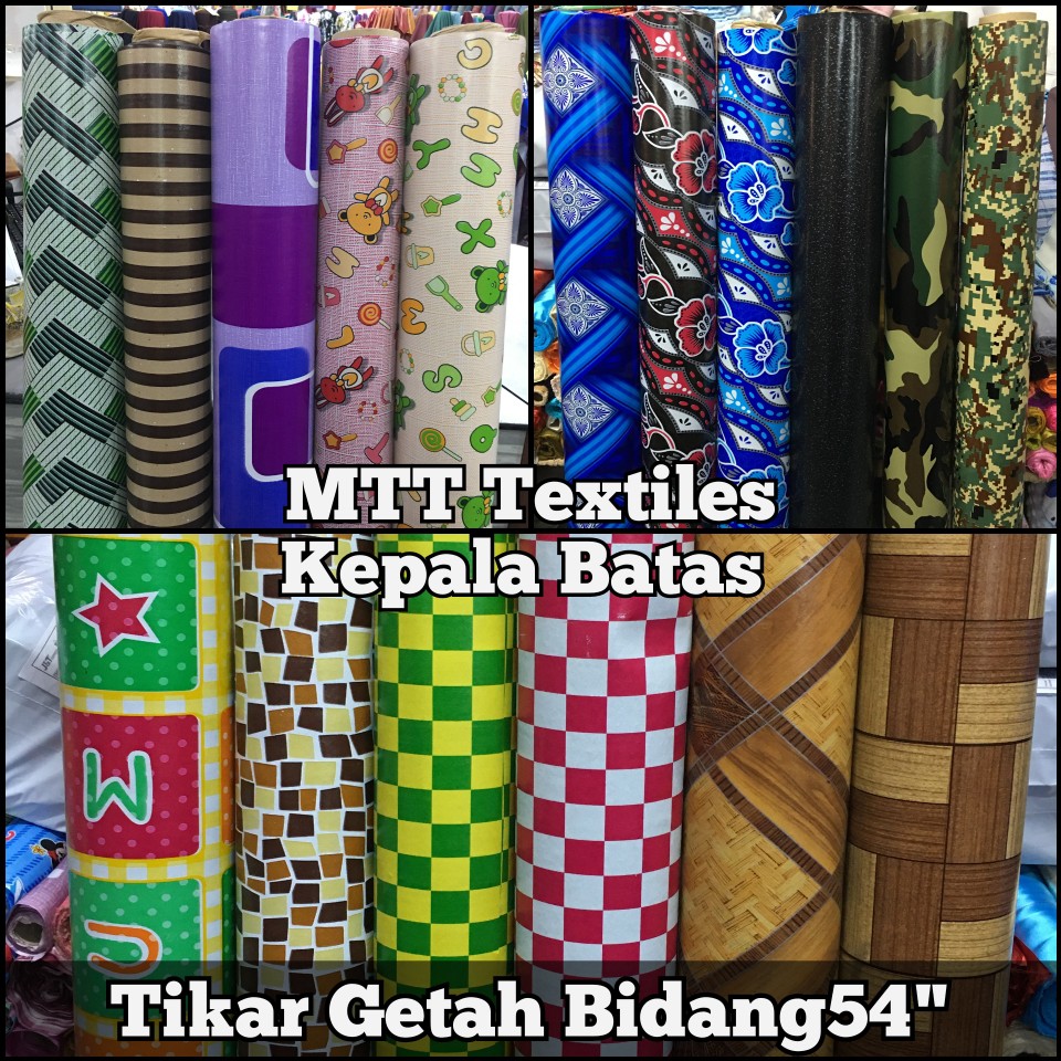 Tikar Getah Alas Meja Plastic PVC Waterproof Dinning Table Cloth & Alas ...