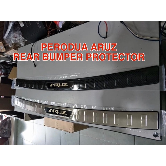 PERODUA ARUZ Rear Bumper Guard Protector Cover Accessories (CHROME ...