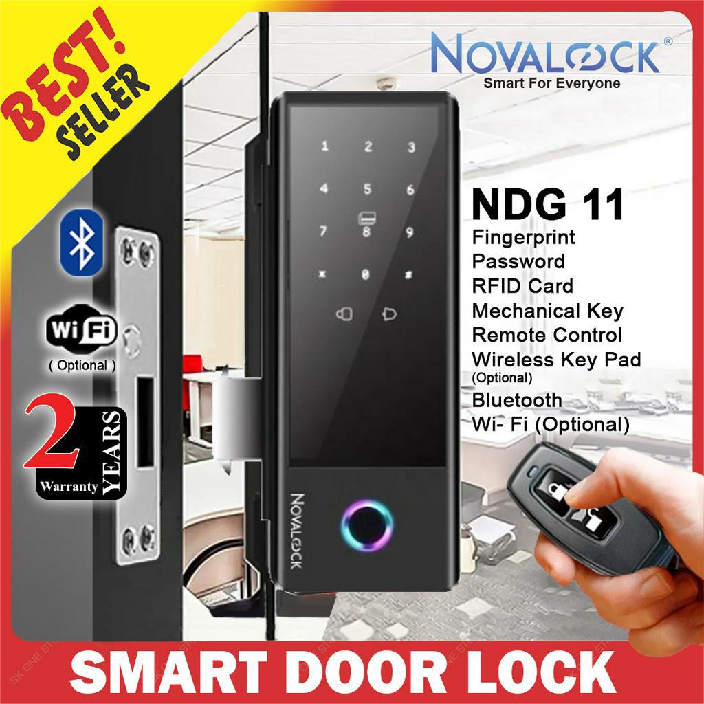Novalock NDG 11 Bluetooth APP SMART Aluminium Glass Door Fingerprint ...