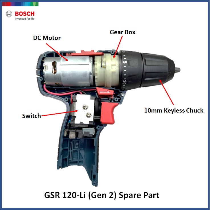 Bosch GSR 120-Li Gen 2 (3601JG8080) Original Spare Parts | Shopee Malaysia