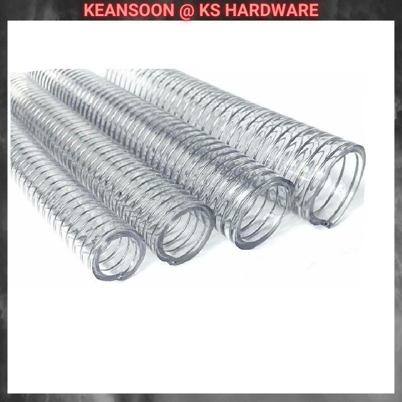 PVC SPRING HOSE COIL HOSE 1/2"-2" **Price Per Meter** | Shopee Malaysia