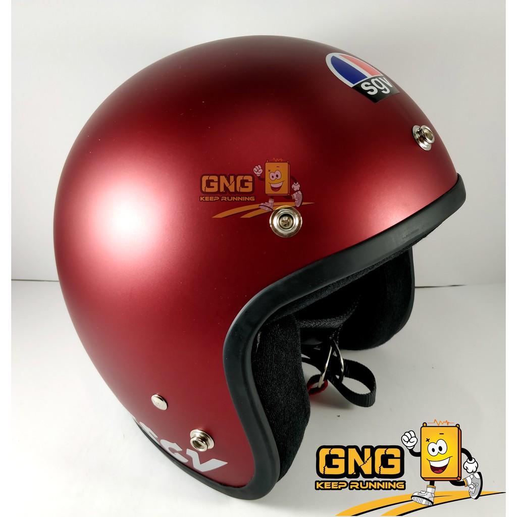 SGV 99 Matte Helmet (RED) | Shopee Malaysia