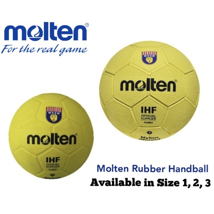 Molten H1R / H2R / H3R Handball (Sz1 - Sz3) Molten Rubber Handball ...