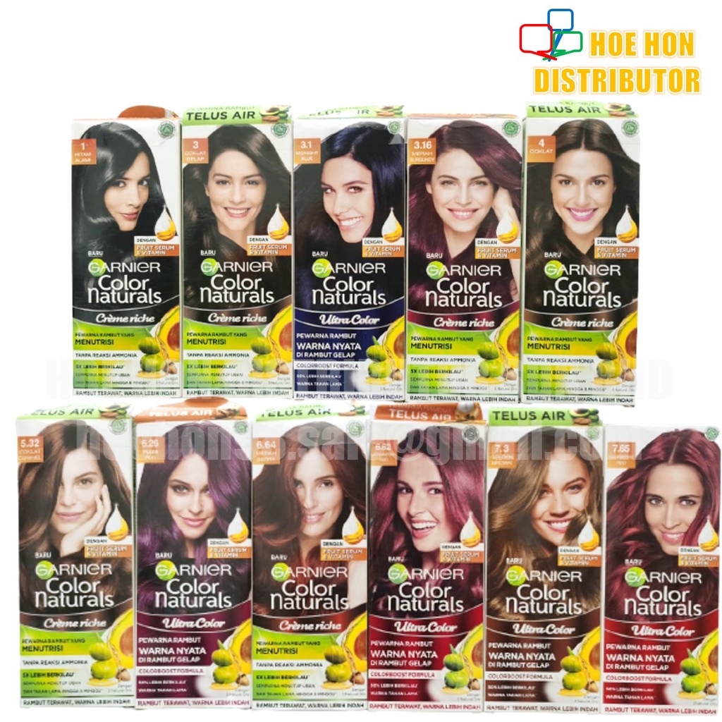 Garnier Color Naturals Hair Dye Pewarna Rambut Hitam Alami Golden Brown ...