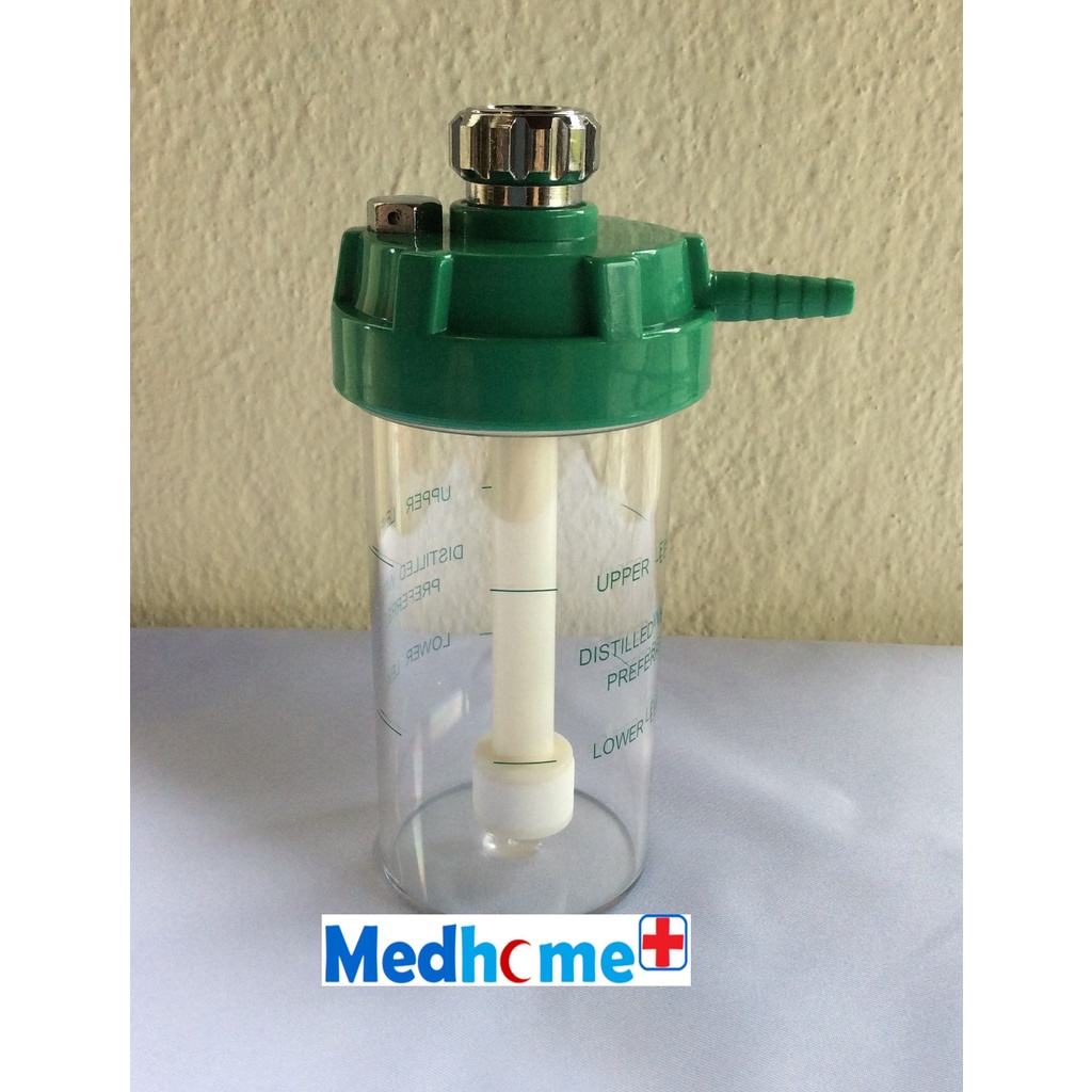Reusable Bottle Oxygen Humidifier for Various Oxygen Tanks (Chrome Head ...
