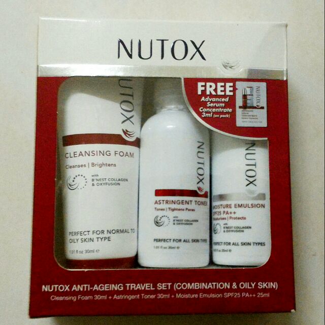 ORIGINAL NUTOX Anti-Ageing Travel Set + Free 3ml Advance Serum ...