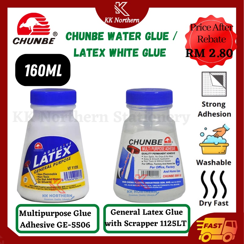 (160ml) Chunbe Multi-Purpose Glue / Adhensive Latex Glue Latex White ...