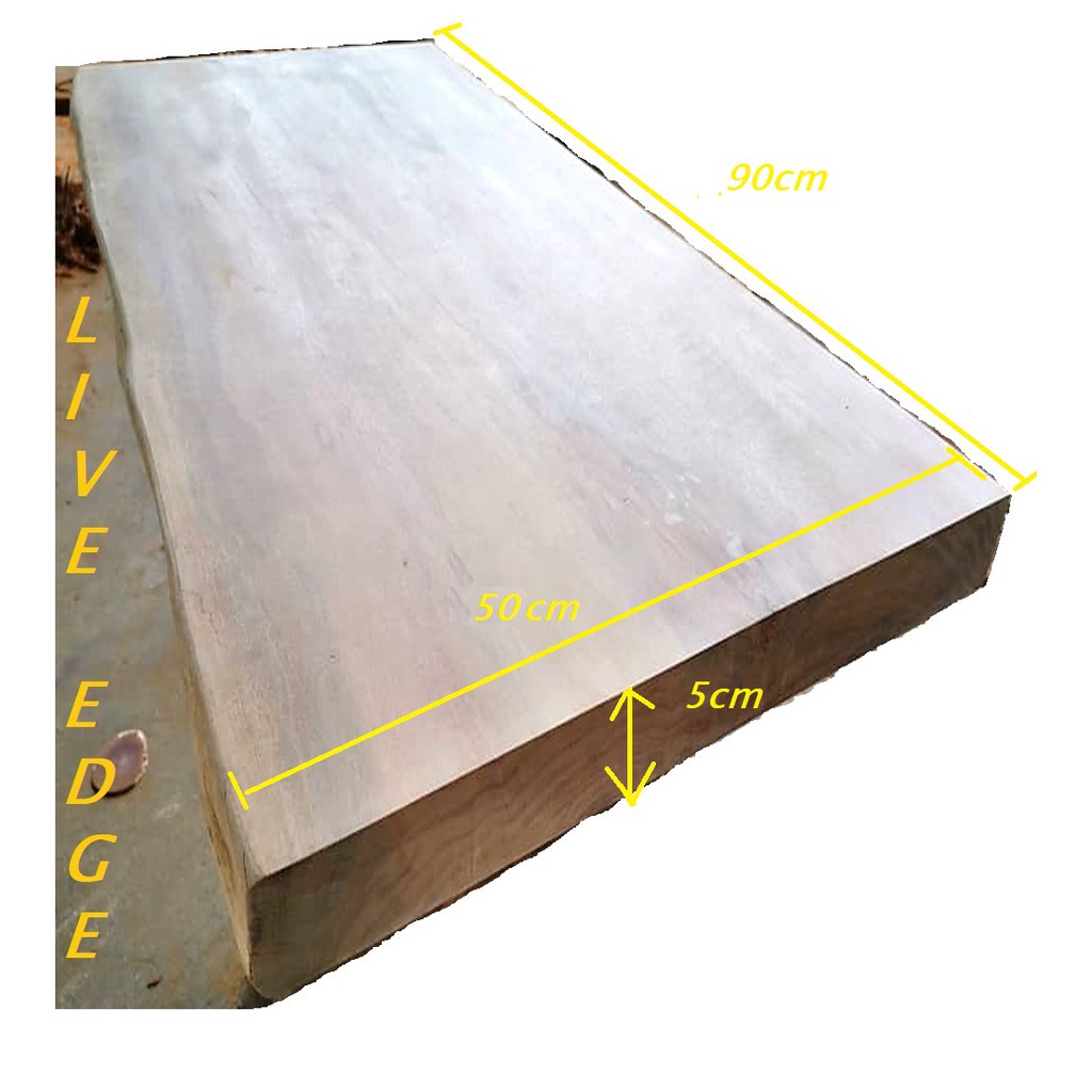 90cm DIY Natural Solid Hard Wood Plank (Surian Batu, Smooth Sanding ...