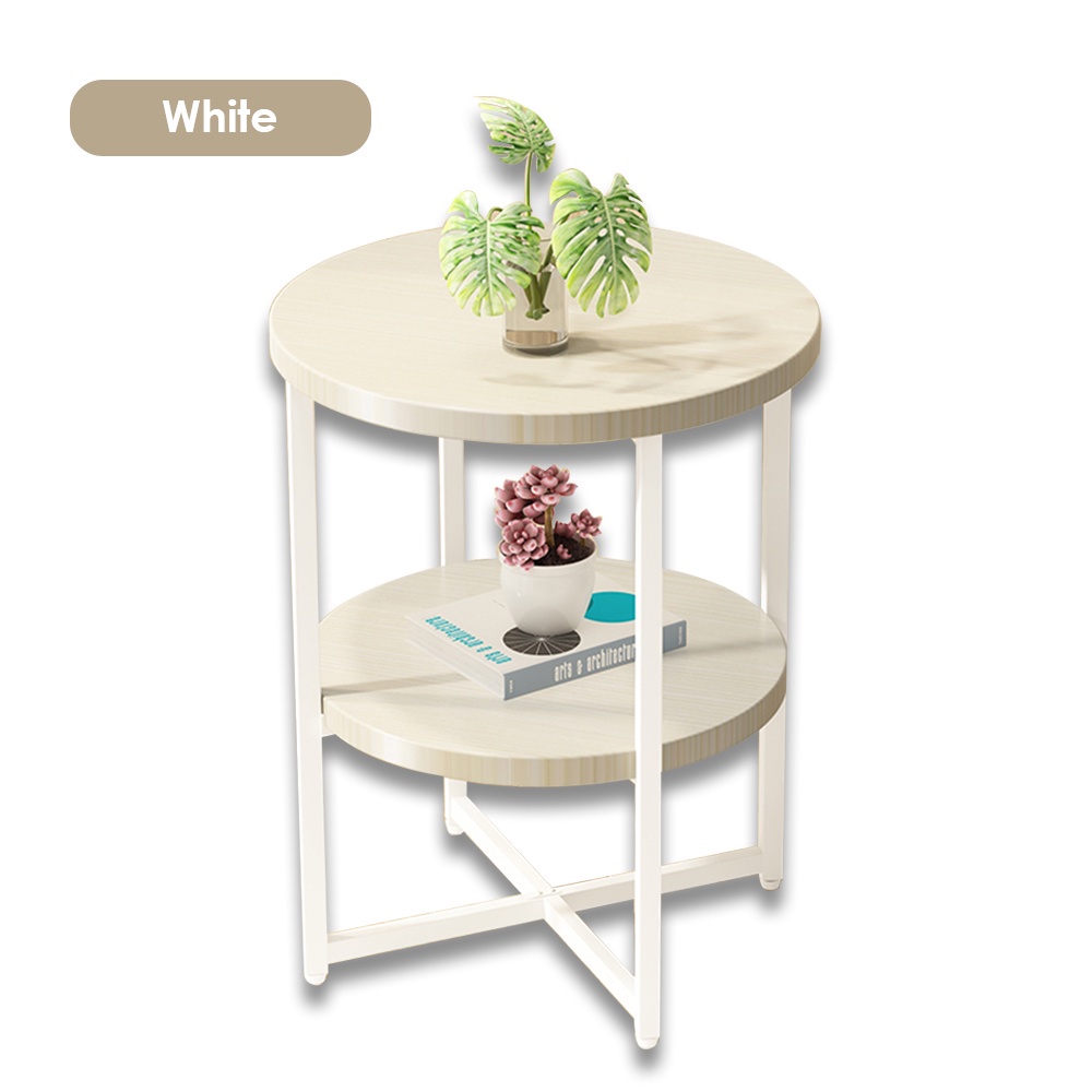 [OneHome] Coffee Table Round Magazine Tea Simple Modern Wood Living ...