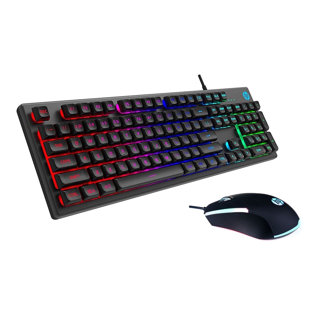 HP KM300F WIRED USB GAMING KEYBOARD AND MOUSE COMBO WITH LED BACKLIGHT ...