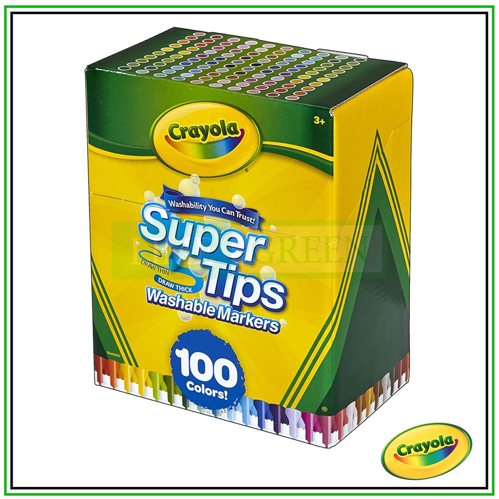 Crayola Super Tip Washable Markers Set of 100 Colors | Shopee Malaysia