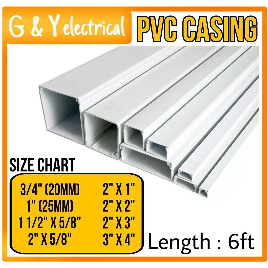 6FT PVC Wiring Casing Electrical Casing Trunking Wire Casing Elektik ...