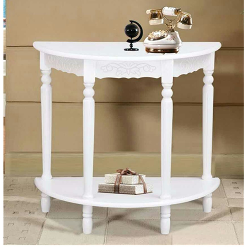 Dhome Half Moon Telephone Table (White) | Shopee Malaysia