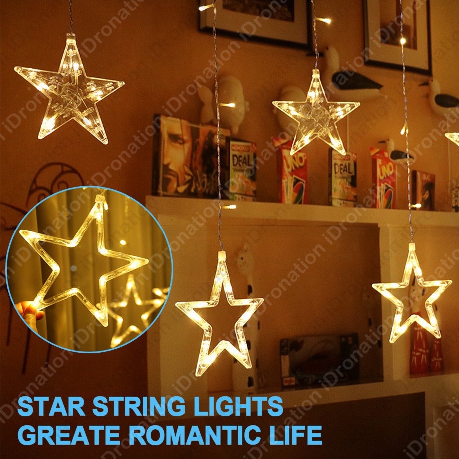Lampu Raya 138LED Big Star 2.5M LED String Fairy Lights Christmas ...